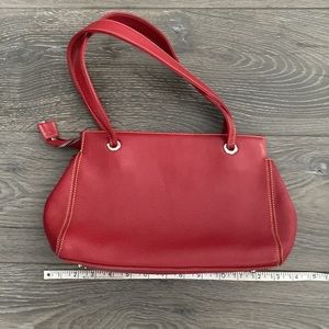 Bags | Used Genuine Leather Red Handbag In Good Condition | Poshmark